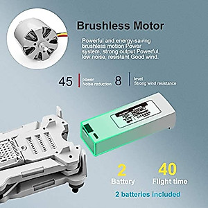 4DRC F8 GPS Drone with 4K Camera for Adults,5G FPV Live Video RC Quadcopter,Brushless Motor Drone for beginners, with Auto Return Home, Follow Me,Waypoint Fly,2 Batteries,Carrying Case