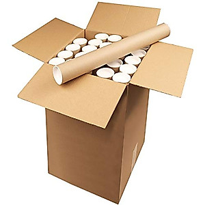 ProLine 3" x 24" Kraft Heavy-Duty Mailing Shipping Tubes with Caps (1 Tube)