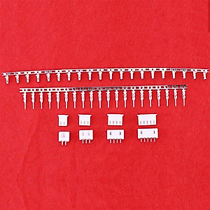 Hilitchi 560Pcs 2.54mm 2/3/4/5 Pin Housing and Male/Female Pin Head Connector Adapter Plug Set Perfectly Compatible with JST-XHP