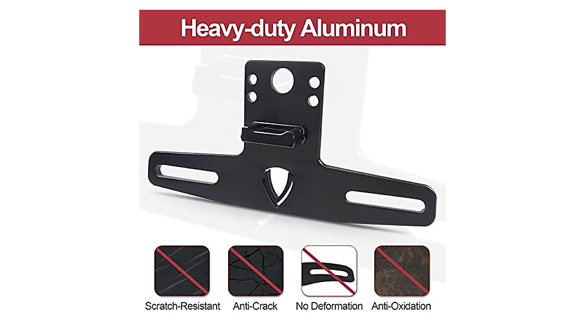 StarknightMT ATV UTV License Plate Holder with Light