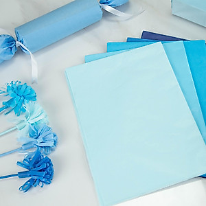 Shindel 330 Sheets Blue Tissue Paper, 14x10 Inch Gift Wrapping Paper Bulk Thickened for Gifts Bags Boys Graduation Holiday Birthday Party Packaging Decor DIY Craft Supplies