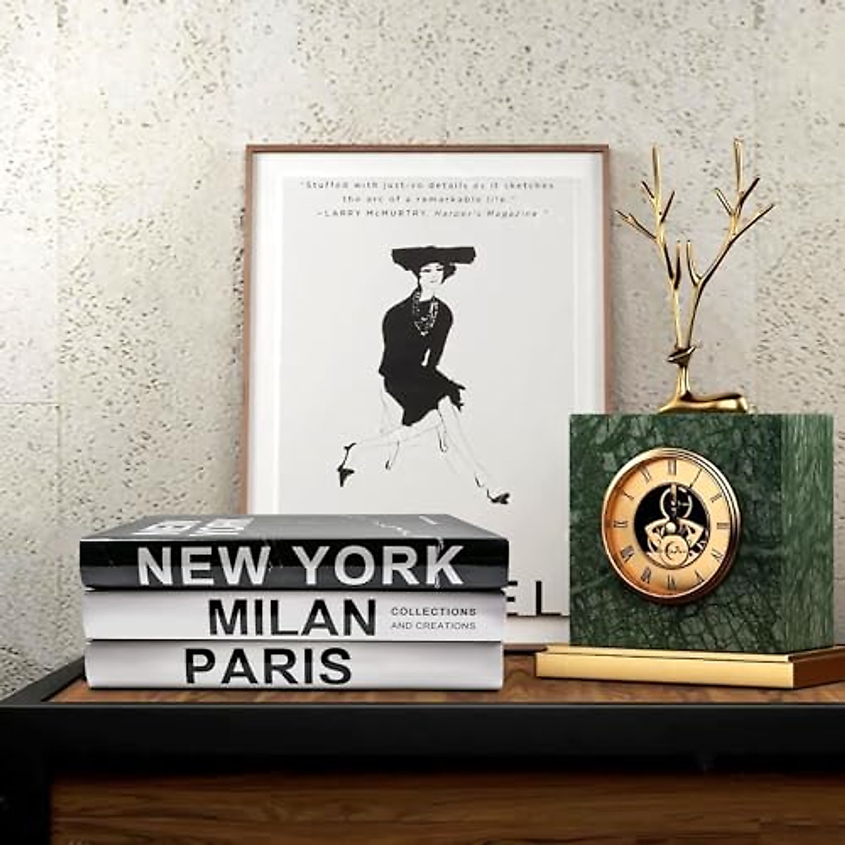 Decorative Books for Home Decor - 3 Piece Modern Hardcover Decorative Book Set, Fashion Design Book Stack, Display Books for Coffee Tables and Shelves