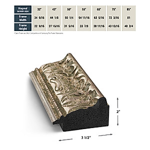 Frame My TV Deco TV Frames - Tuscan Silver Smart Frame Compatible ONLY with Samsung The Frame TV (65", Fits 2021-2024 Frame TV)