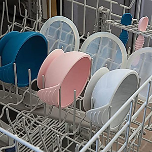 Bumkins Suction Silicone Baby Feeding Set, Bowl, Lid, Spoon, BPA-Free, First Feeding, Baby Led Weaning - Pink(Pack of 1)