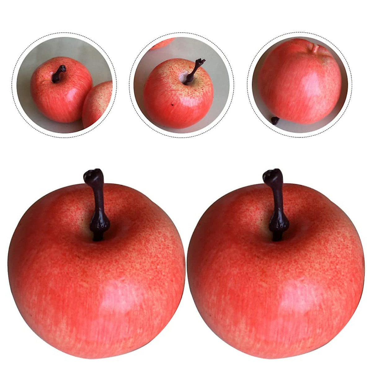 Ipetboom 30pcs Artificial Apple Fruit Simulated Apples Model DIY Supply Teaching Tool Lifelike Apples Prop Faux Apples Prop Backdrop Supply Small Apples Prop Photo Prop Soft Fake Apple Foam
