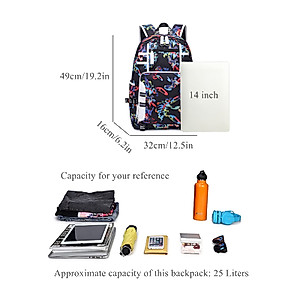 Middle-High School Backpacks for Teens Boys Mens with USB Charger, Capacity Boys Elementary Bookbags Laptop Backpacks, Water-resistant Travel Rucksacks