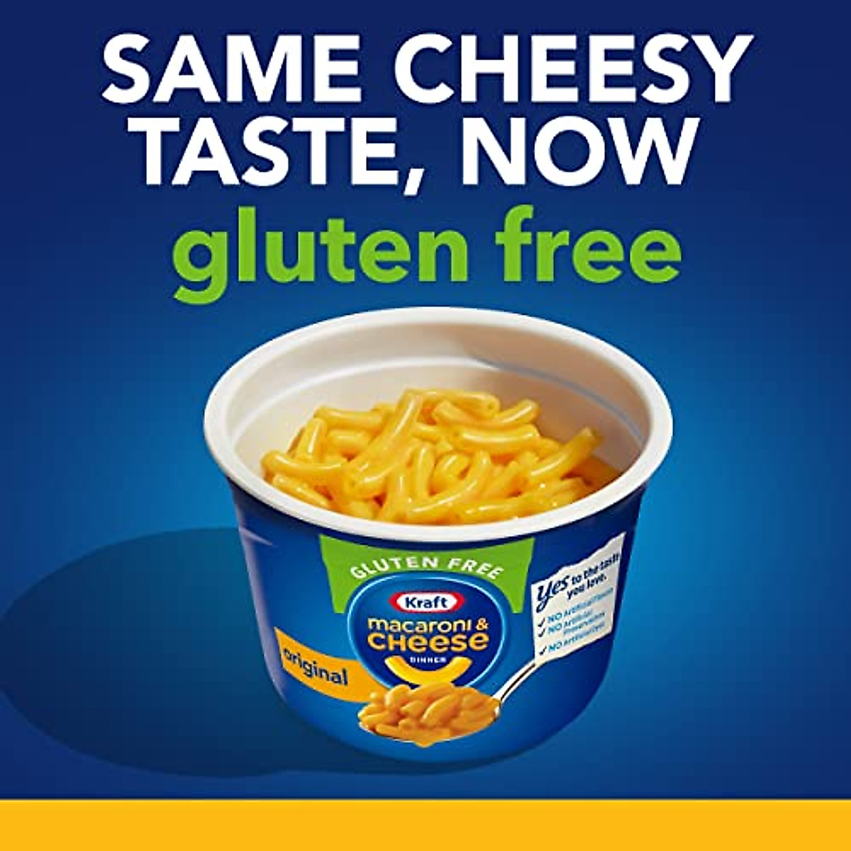 Kraft Gluten Free Original Mac & Cheese Macaroni and Cheese Dinner, 1.9 oz Cups (Pack of 4)