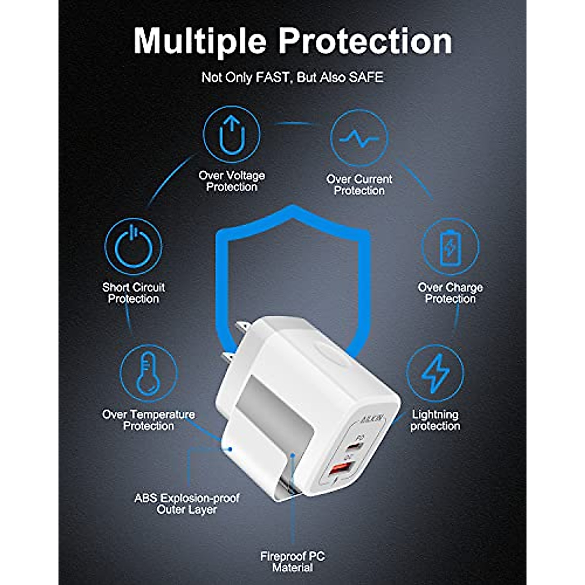 New iPhone Charger Block, USB C Wall Charger, 20W PD Type C Brick Fast Charge for iPhone 11 12 13 14 Pro Max SE 10 X XS 8 Plus, Plug USB Power Supply Adapter USBC Charging Cube High-Speed USB-C Box