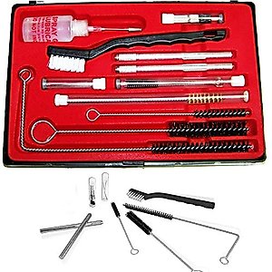 XtremepowerUS 23 Piece Complete Spray Gun Cleaning Kit, Maintenance Set for Cleaning HVLP Spray Guns, Paint Guns, Air Tools, Airbrush, Storage Case Included