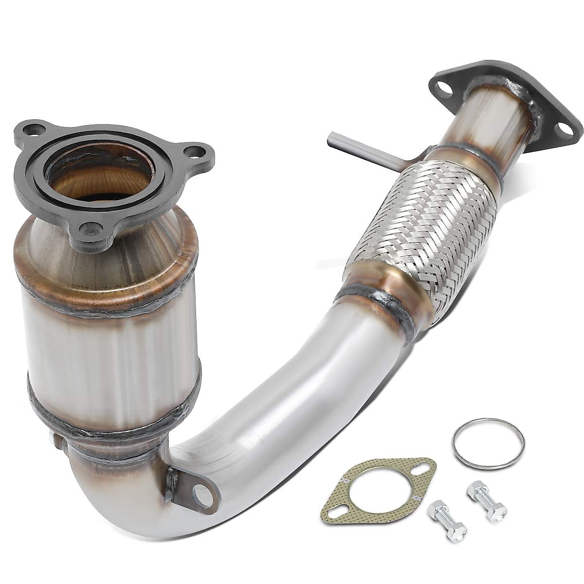 DNA MOTORING Factory Style Catalytic Converter Flex Exhaust Pipe Compatible with 10-14 Equinox / 12-15 Captiva Sport / 10-14 Terrain, 2.4, OEM-CONV-029