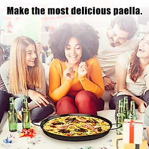 GRILL FORCE Paella Pan Set,Paella Burner and Stand Set,Paella Pan and Burner Set,Paellera,20Inch Enameled Steel Paella Pan Paella Kit with Carry Bag,Built-In Ignitor Regulator Hose,14 Servings