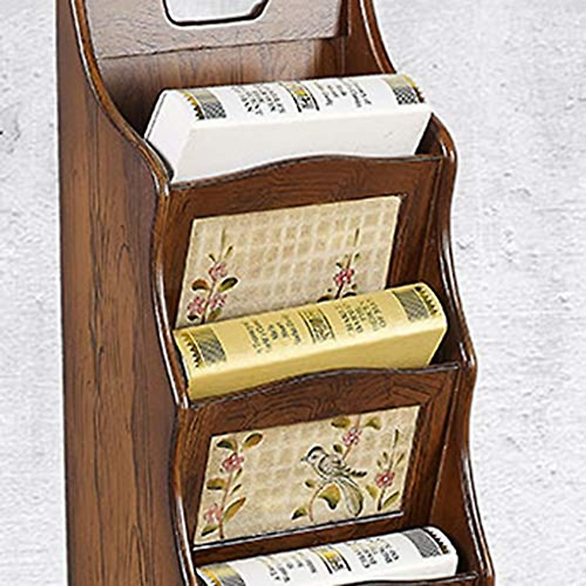 Magazine & Newspaper Baskets Shelf Storage Rack Shelf Wall Shelf Book Magazine Rack Newspaper Storage Rack Album Data Solid Wood Wall Storage Rack Floor Magazine Rack Shelf Baskets