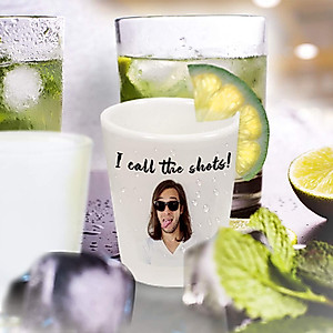 Shot Glasses Bar Accessories Custom Personalized Photo Picture & Text Alcohol Bar Supplies Set of 6 Ceramic 2 Oz