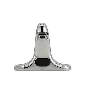 Zurn Z6915-XL-SSH AquaSense Centerset Sensor Faucet with 0.5 GPM Aerator, Single Stainless Supply Hose, and 4" Deck-Mount Spout, Chrome