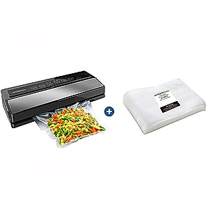 GERYON Vacuum Sealer Machine Silver and 120 Counts Vacuum Sealer Bags
