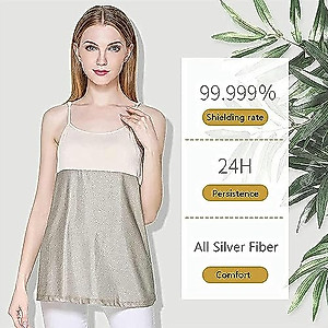 Anti-Radiation Clothing EMF Maternity Clothes, Maternity Scarf Protective Fabric Against Radiation in Silver Fiber Stretching Driver Breathing Reducing The