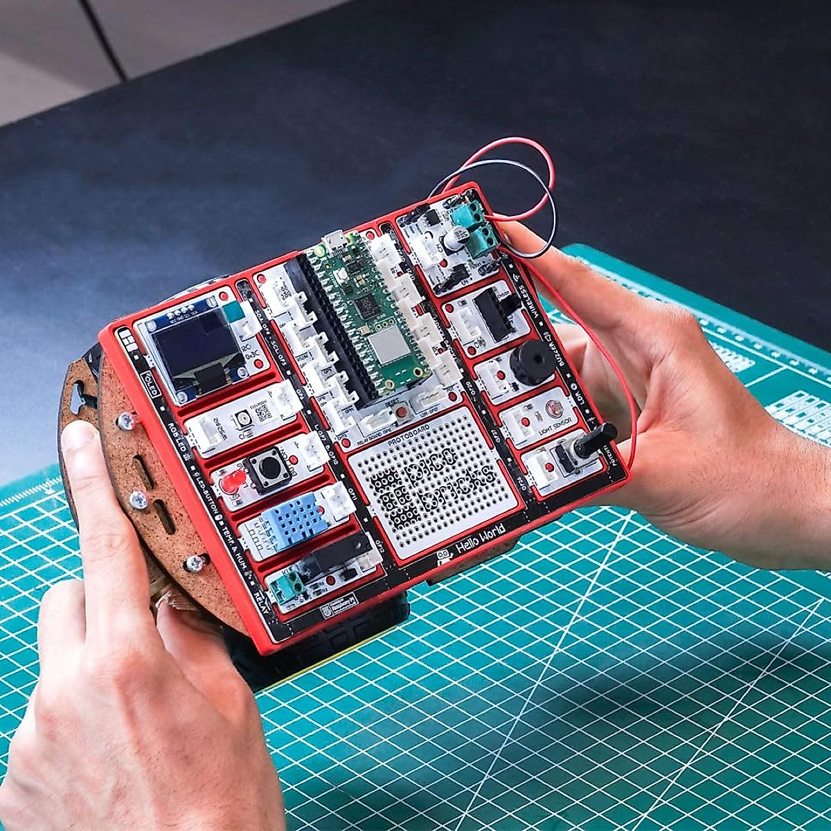 Picobricks Raspberry Pi Pico W Starter Kit with 12 Detachable Sensors and Extensive Learning Guide, Raspberry Pi Kit, Raspberry Pi Starter Kit, DIY Coding Kit