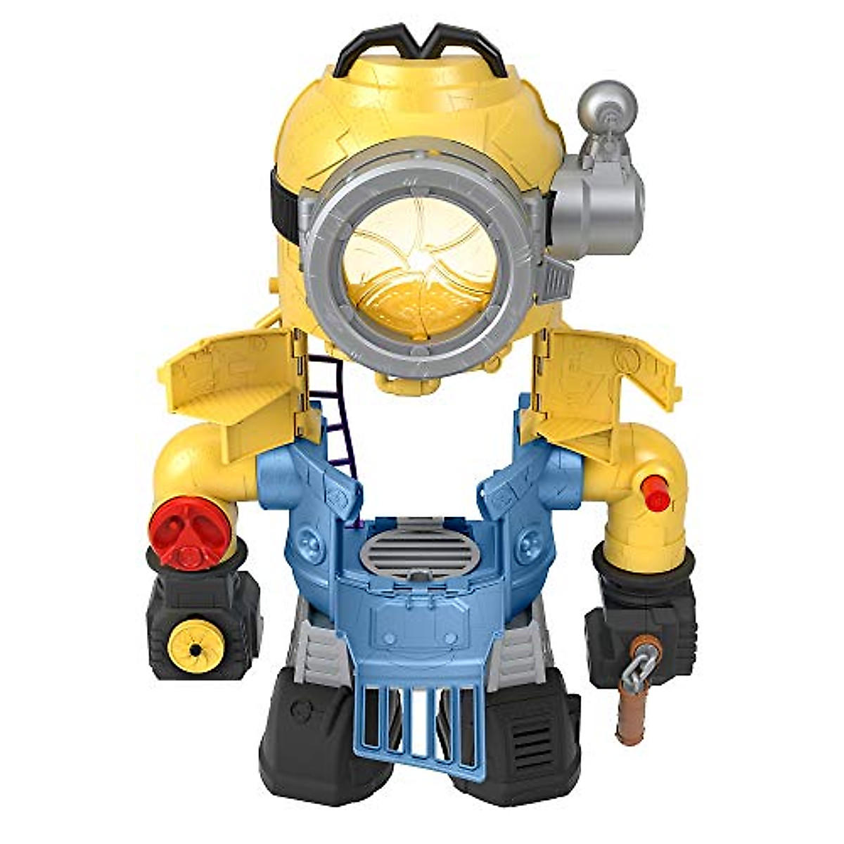 Fisher-Price Minions toys The Rise of Gru MinionBot Robot Playset with Punching Action and Stuart Figure for Preschool Kids Ages 3 and Up