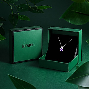 IEFRICH Valentines Day Gifts - Birthstone Amethyst Necklace for Women - Purple Amethyst Jewelry for Wife or Girlfriend