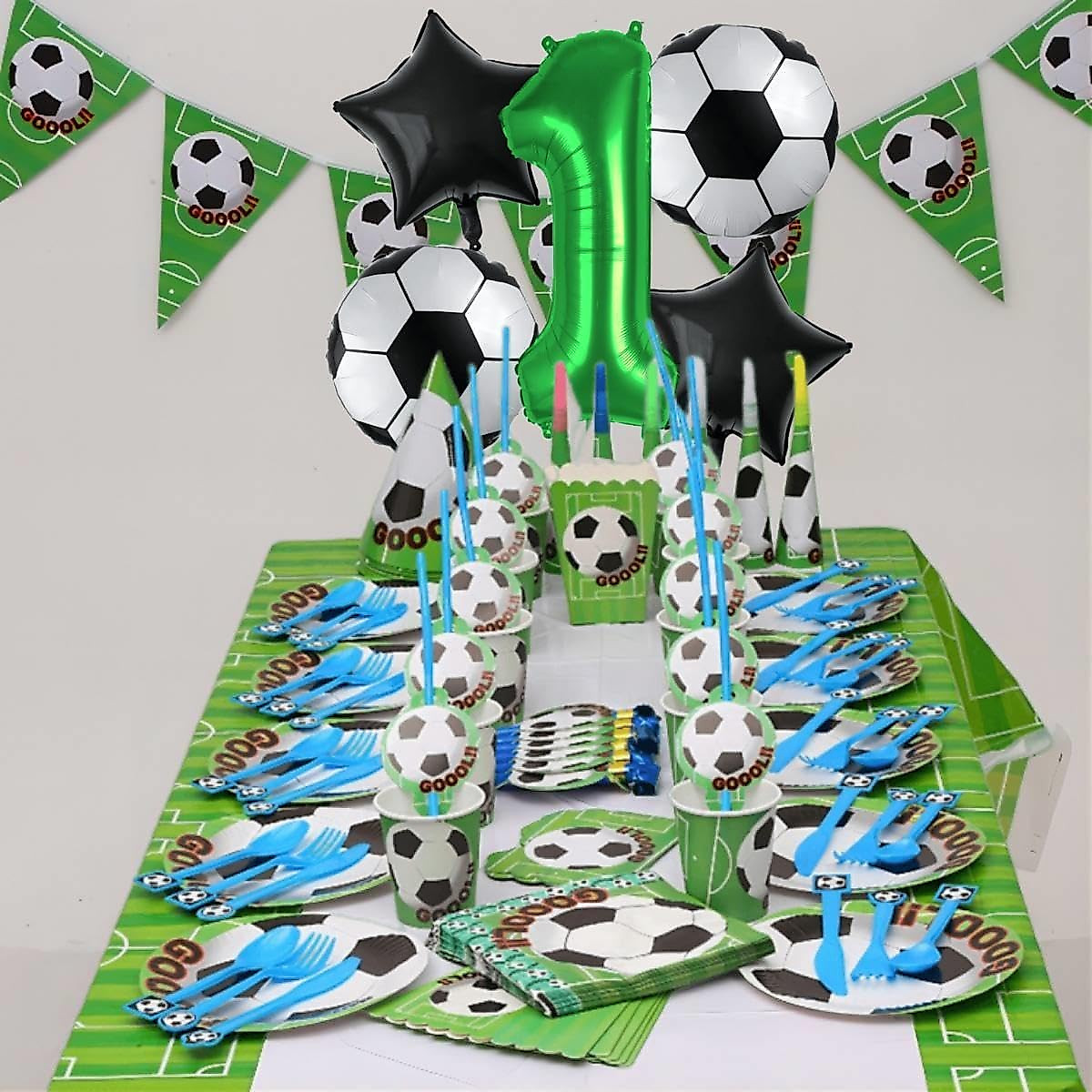 Soccer Balloons 11th Birthday Decoration for Boys, Soccer Birthday Party Supplies World Cup Soccer Party Decorations Foil Mylar Green 11 Soccer Sports Theme Party Supplies Favors Anniversary Decor