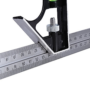 Combination Ruler Adjustable Stainless Steel Multifunctional Combination Try Set Kit Right Angle Ruler GD