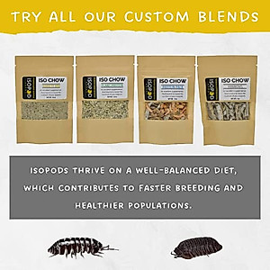 Isopod Depot Iso Chow Variety Mix Blend 1.5 oz - Premium Isopod Food, Isopod Treat, Springtail Food