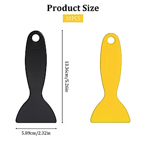 10 Pcs Plastic Scraper,Plastic Spatula Paint Scrapers Flexible Resin Scraper Putty Knife Air Bubble Remover Sticker Installation Tool for 3D Printing Resin Removal,Spackling,Patching,Decal,Wallpaper
