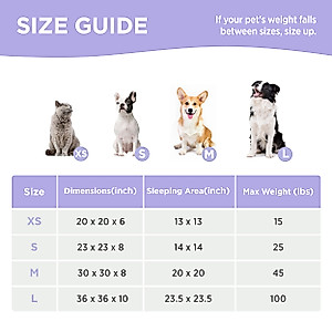 Lesure Donut Small Dog Bed - Round Cat Beds for Indoor Cats Calming Pet Beds, Cute Modern Beds with Jacquard Shaggy Plush & Anti Slip Bottom, 30 Inch, Purple