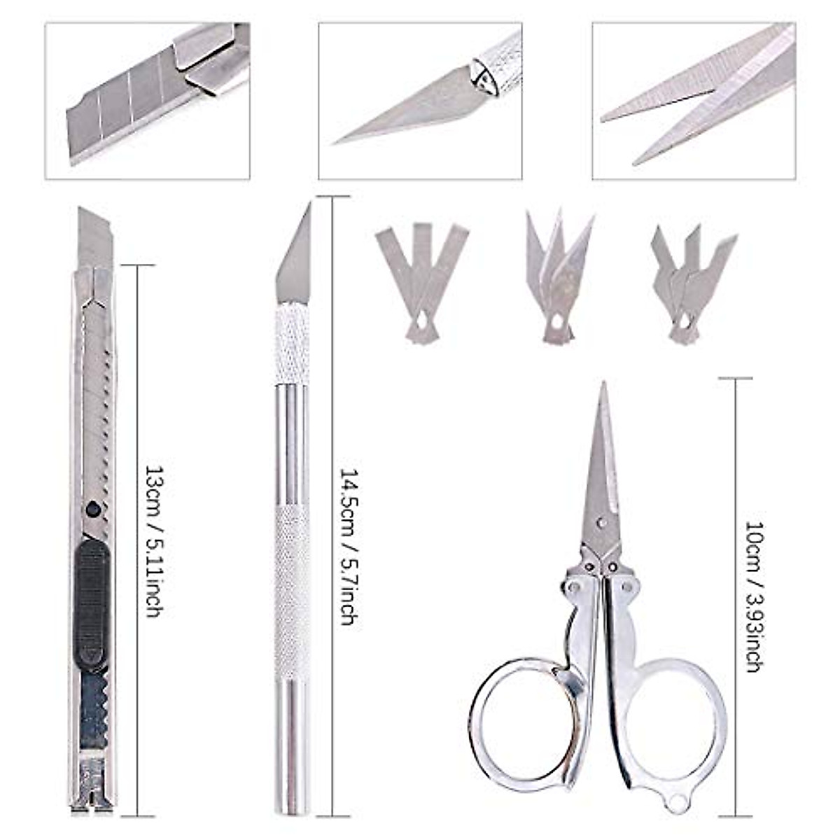 Keadic 43Pcs Gundam Modeler Basic Tools Craft Set for Professional Gundam Model Assemble Building