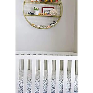 Red Rover Kids All-Cotton Muslin Fitted Crib Sheet- 52”x 28”x 9”- 100% Cotton – Machine Washable – Lightweight & Breathable – Playful Designs – Nursery, Crib, Bed – Unisex (Love Language)