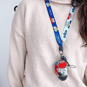 Fancy Funny Personalised and Unique IMD Process TPU Soft Airpods 3rd Generation Case,with Sesame Family Lanyard Keychain Airpods 3rd Generation Case Cover（2021 Release）