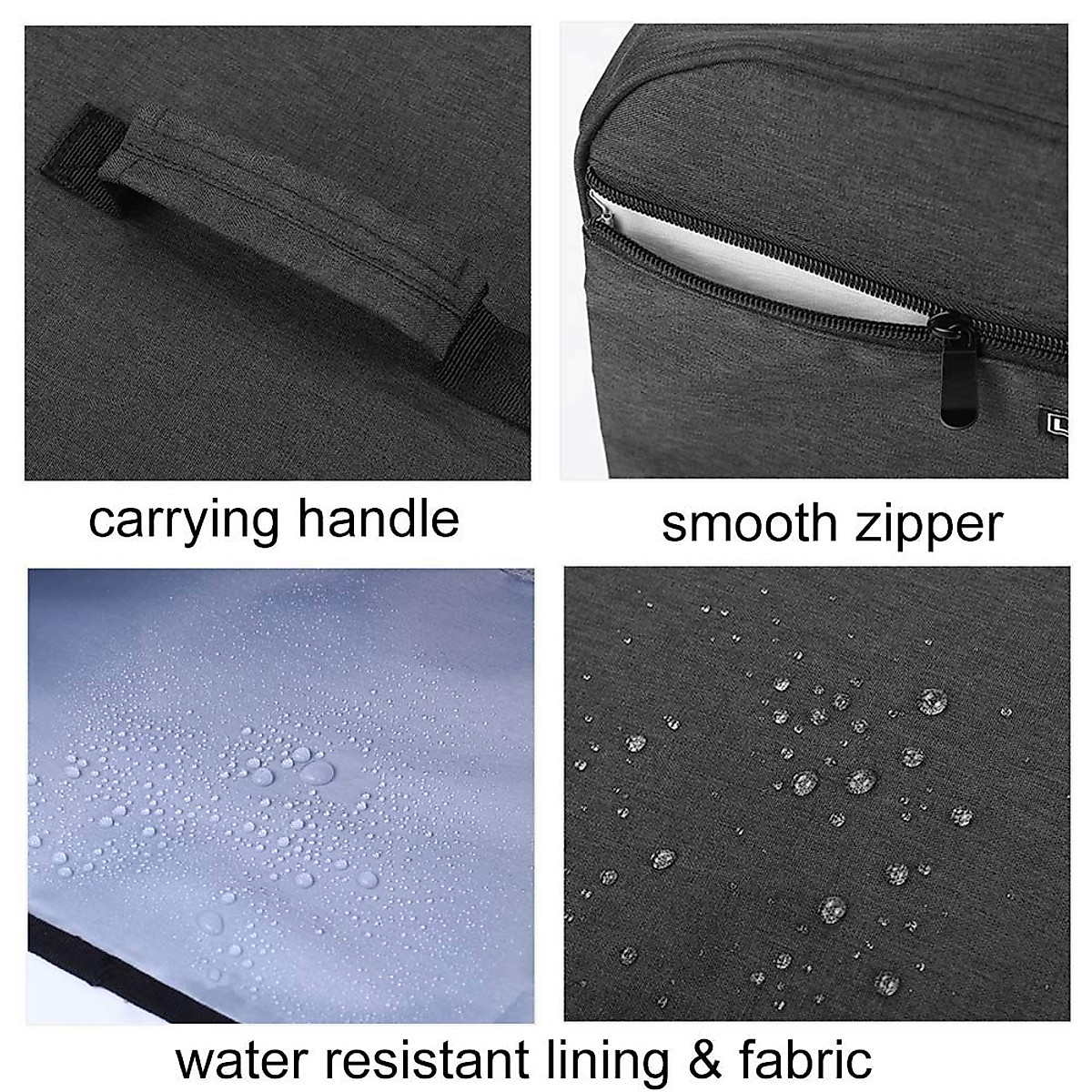 Dust Cover Compatible with Ninja Foodi Grill (AG301, AG302, AG400) and Accessories,Water Resistant Air Fryer Cover with 6 Storage Pockets,Black