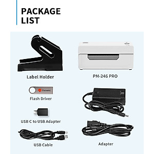 Phomemo Shipping Label Printer, with Useful Label Holder Set - 6''/s Commercial Grade 4x6 Thermal Printer, Compatible with Shopify, Ebay, UPS, USPS, FedEx, Amazon & Etsy, Works on Windows & macOS