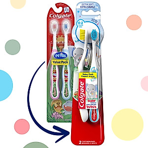 Colgate My First Baby and Toddler Toothbrush, Extra Soft Toothbrush, 6 Count