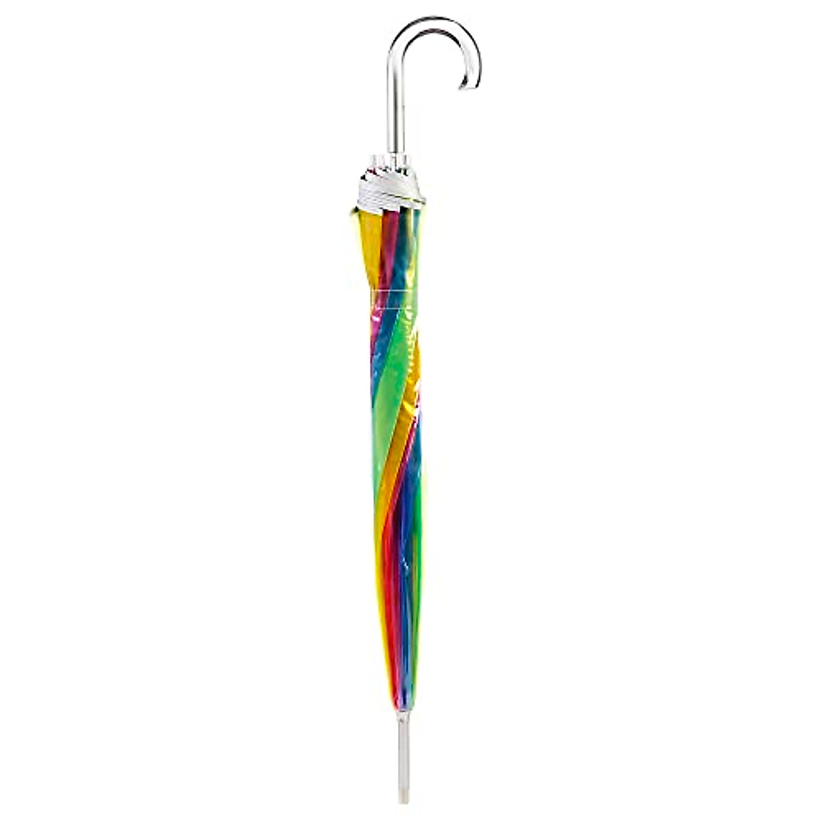 Totes Signature Clear Bubble, Rain & Windproof Umbrella - Perfect for Weddings, Travel and Outdoor Events - Curved Handle with Deluxe Finish, in Transparent or Colorful Design Options