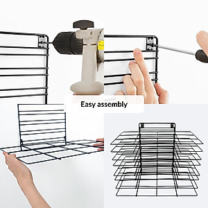 ODOXIA Art Drying Rack Hanging for Classroom | Small Hangable Paint Drying Rack | 8 Removable Shelves | Canvas Rack Art Storage | Painting Drying Rack with Screws | Stack Rack for Painting, Drawings
