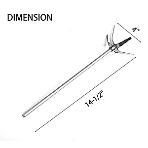 BBQ-PLUS Stainless Steel Pork Puller Used with Standard Hand Drill (4 Inch)