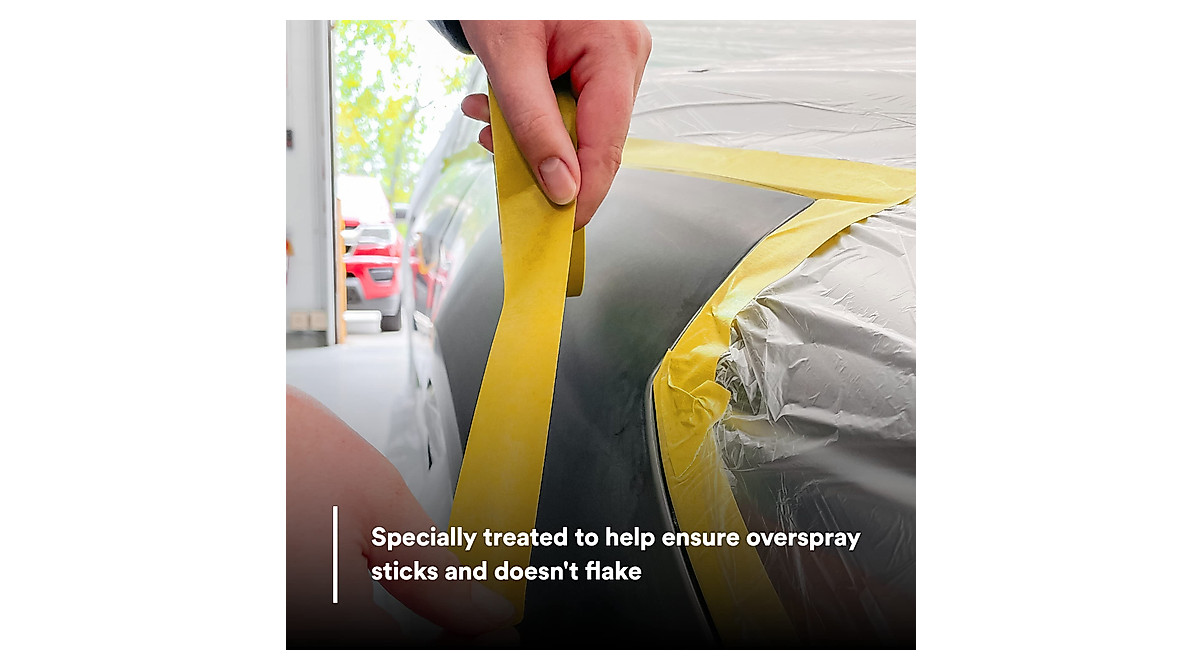 3M Tear Resistant Plastic Sheeting & Yellow Masking Tape