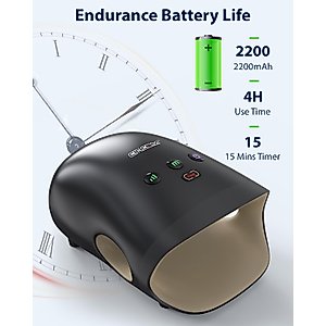 CINCOM Hand Massager - Cordless Hand Massager with Heat and Compression for Arthritis and Carpal Tunnel(FSA or HSA Eligible)(Black)