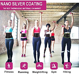 TESETON Plus Size Waist Trainer for Men Women, Waist Trimmer for Men Women, Sweat Belt Plus Size, Wraps for Belly Fat, Sauna Stomach Sweat Band Sport Fitness 01 Black XL