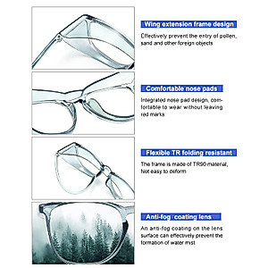 Dollger Safety Glasses Anti Fog Protective Goggles Eye Protection Glasses Safety Goggles