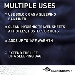 Sea to Summit Reactor Insulated Sleeping Bag Liner, Regular (83 x 35)