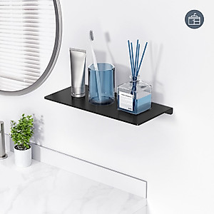 songsoso Floating Shelf Metal Wall Shelf: No Rust - 1 Pack Wall Mounted Shelf - 11.8" Display Shelf for Living Room Bedroom and Bathroom.