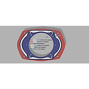 JSP Manufacturing® 4 Pack Car Boat Marine Speaker Adapter Plate 6x9 5x7 6x8 to 5.25"