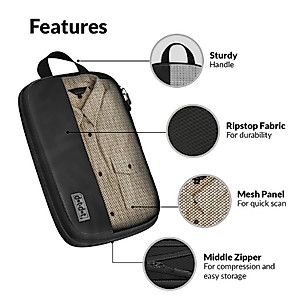 4pc Small Compression Packing Cubes for Suitcases - Carry-on & Compression Cubes - Luggage Packing Bags for Travel