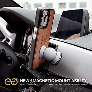 Dreem Bundle: Fibonacci Wallet-Case for iPhone 14 Pro Max with Om AirPods Pro Case Cover - Caramel