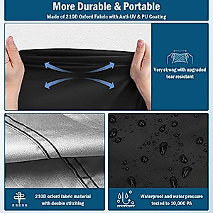 Grill Cover 58 Inch Gas-BBQ Grill Cover Outdoor Waterproof, Weather Resistant, Anti-UV, Rip-Proof, Fade Resistant, Dust, Barbecue Cover and Gas Grill Covers for Weber,Char Broil,Nexgrill Grills,etc.