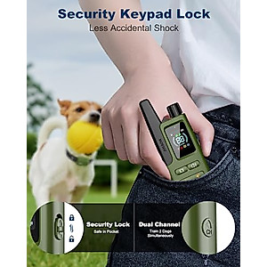 Jugbow Dog Shock Collar - 3300FT Dog Training Collar with Remote Innovative IPX7 Waterproof with 4 Training Modes, Rechargeable E-Collar for All Breeds