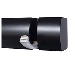 BIRDROCK HOME Folding Hook Coat and Hat Rack - 5 Hooks - 18 Inches - Wall Mount - Decorative Home Storage - Entryway Foyer Hallway Bathroom Bedroom Rail - Satin Nickel Hooks - Black Rail