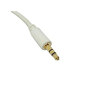 ClipGrip Stereo AUX 3.5mm Input to 30-Pin Male Dock Connector Cable Adapter (White)
